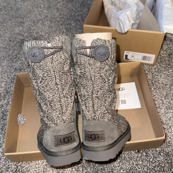 UGG | Shoes | Ugg Kids Classic Cardi Cable Knit Water Resistant Boot ...